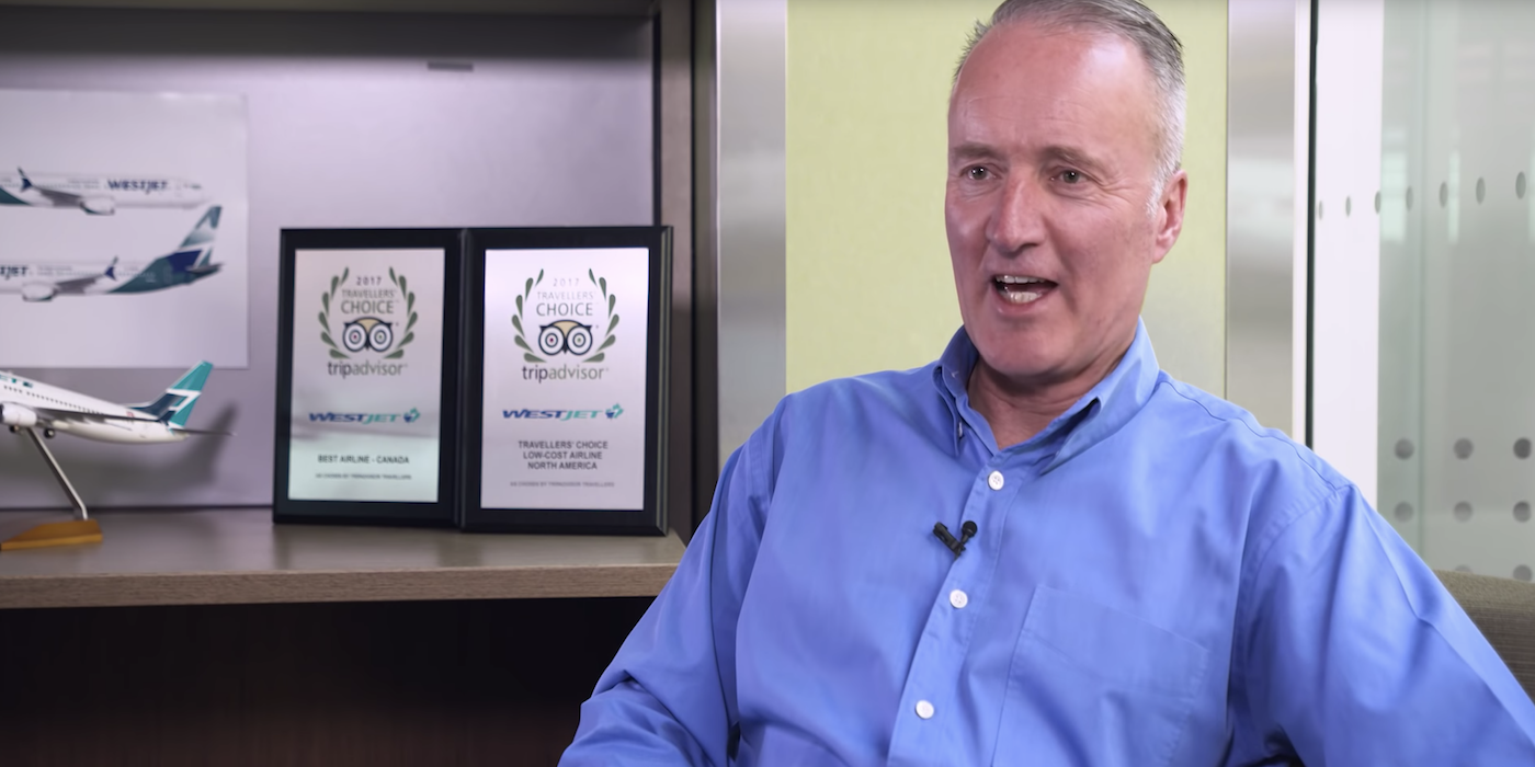 WestJet CEO, Ed Sims discusses the new Dreamliner cabins - Aircraft ...