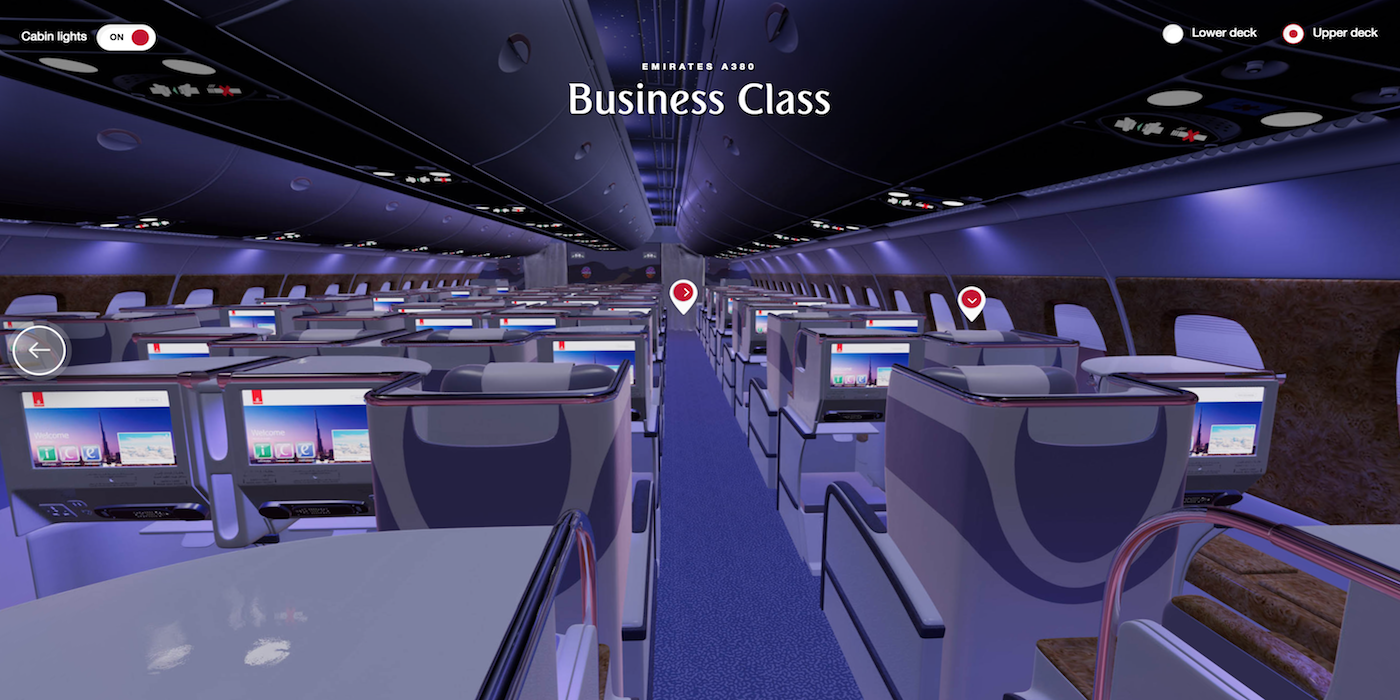 Explore every class of Emirates cabins with VR technology - Aircraft ...